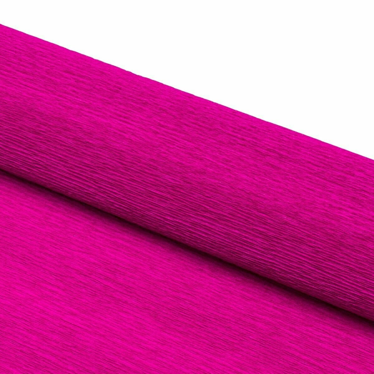 Бумага гофрированная Cartotecnica Rossi простая, 50 см х 2,5 м, 140 гр, 972 малиновая, 1 шт (71357)