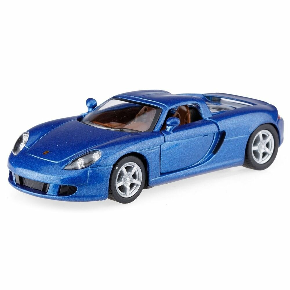 Модель машины Kinsmart "Porsche Carrera GT", масштаб 1:36, синяя инерционная