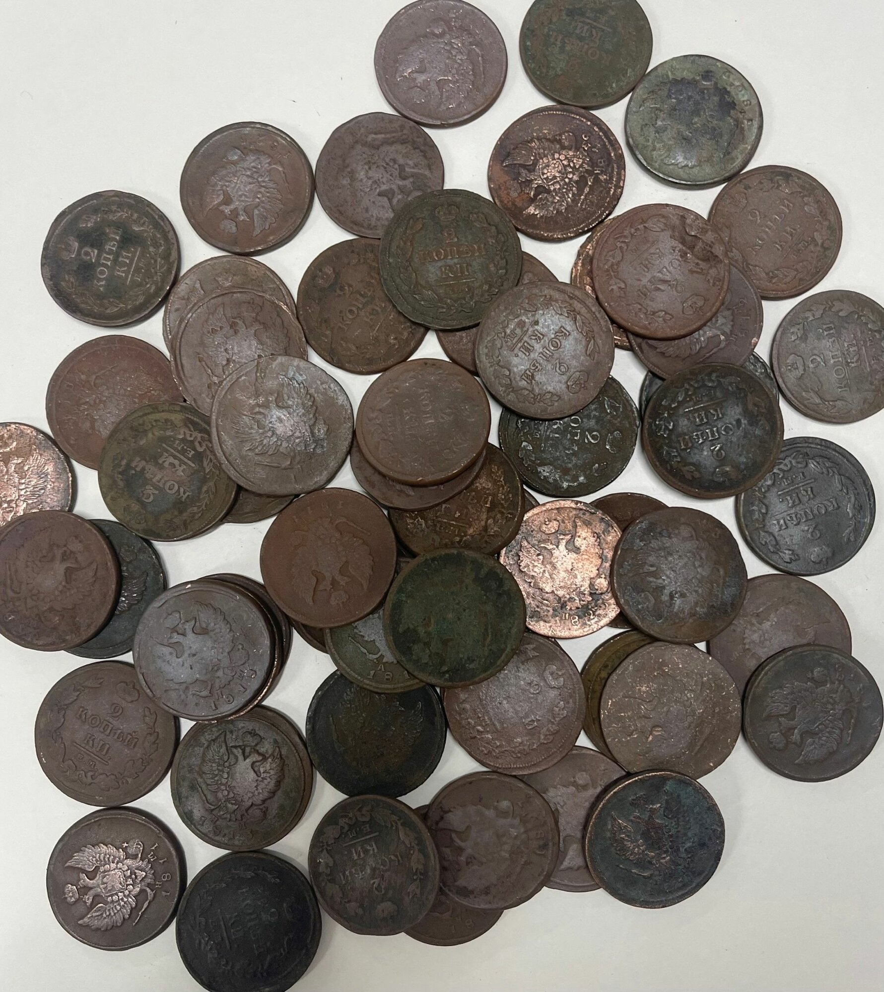 2 копейки 1810-1830 года. Александр 1 Оригинал