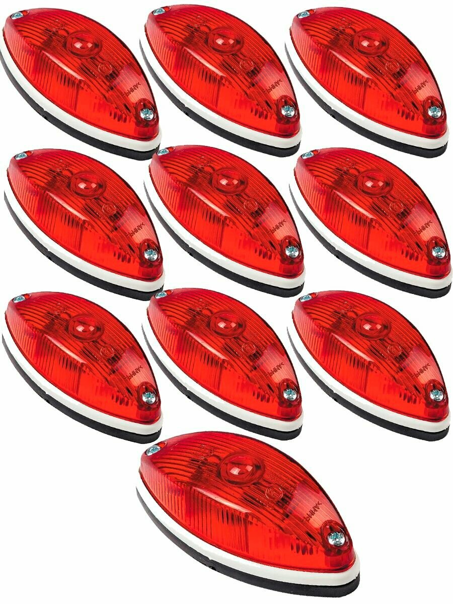 10 шт Габаритный фонарь для прицепа 12-24В Красный / Лодочка