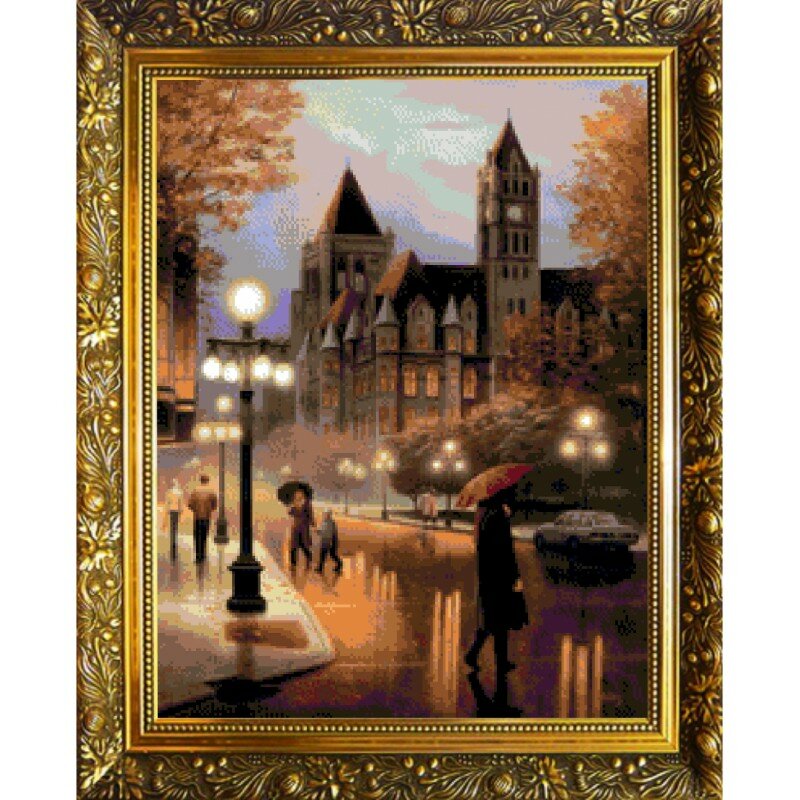 MILATO Алмазная мозаика R-707-PF32 Городской пейзаж 50×65 см реалистичное изображение города