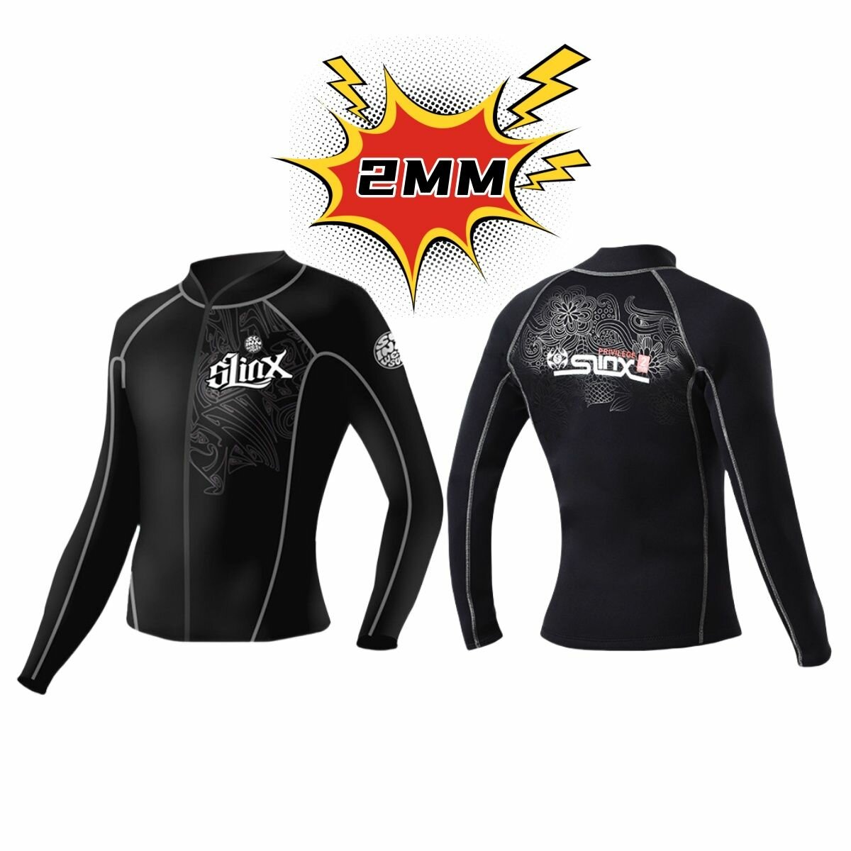 Водолазная куртка SLINX, солнцезащитный костюм для дайвинга с длинными рукавами, 2 мм