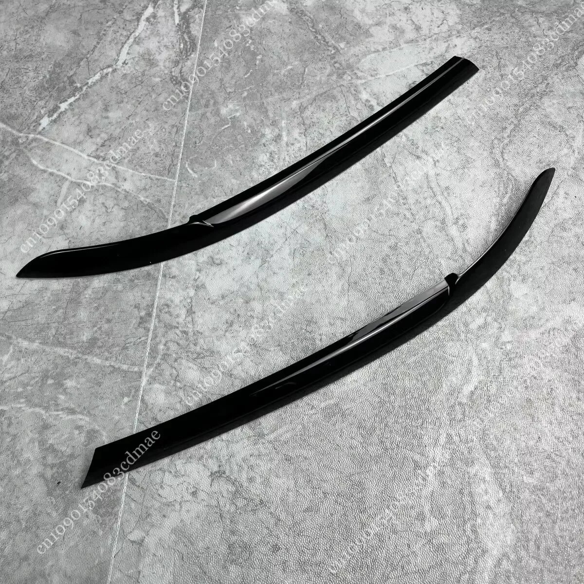 Глянцевый черный передний бампер, сетчатая решетка, полоса противотуманных фар, накладка на фару, брови для Volkswagen Tiguan MK2 Rline 2017-2021 Eyelid