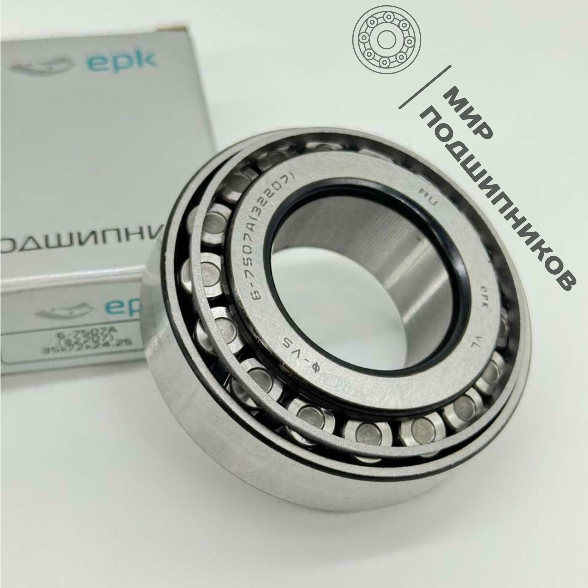 Подшипник роликовый 6-7507А (32207) 35х72х24.25 на Комбайны и Тракотора : МТЗ-80/82, МТЗ-100/102 редуктор переднего моста. Т-40, ЛТЗ