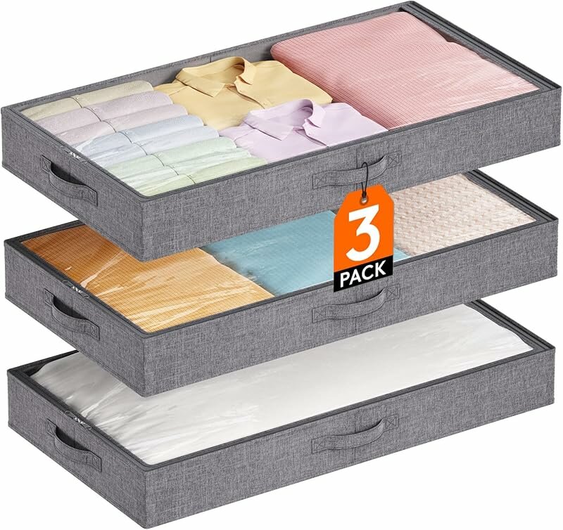 3 шт. Контейнеры для хранения под кроватью, 84X43X11CM