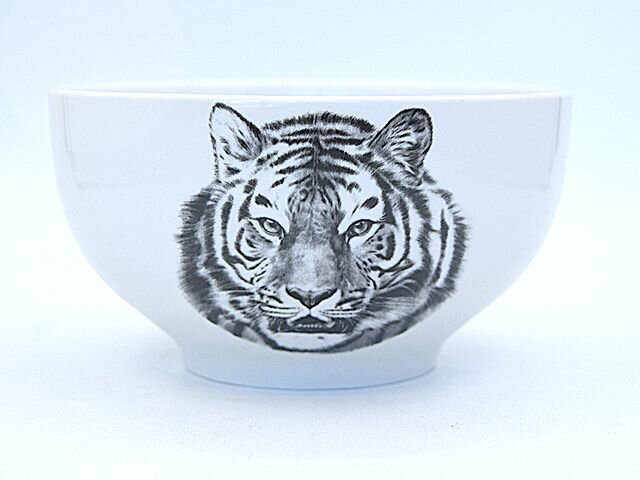 Бульонница Тигр фарфор 650мл Добрушский фарфоровый завод