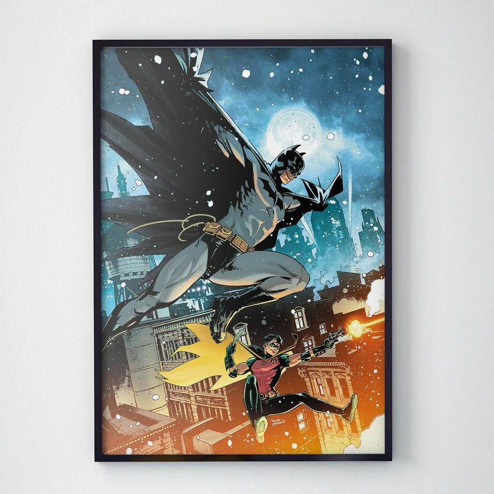 Плакат, постер Бэтмен (Batman) на бумаге, размер 21х30см