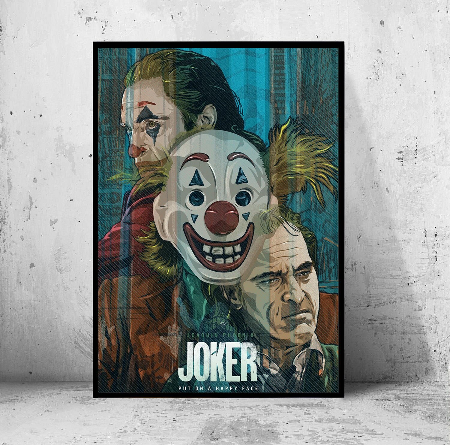 Плакат, постер Джокер, Joker (Хоакин Феникс, Joaquin Phoenix) на бумаге, размер 21х30см