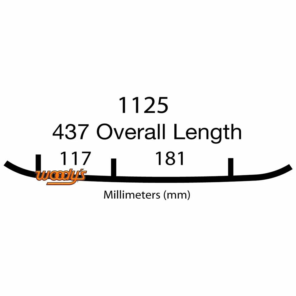Коньки для снегохода Polaris 2875723 / WPI-1125 Woodies - кант 20см