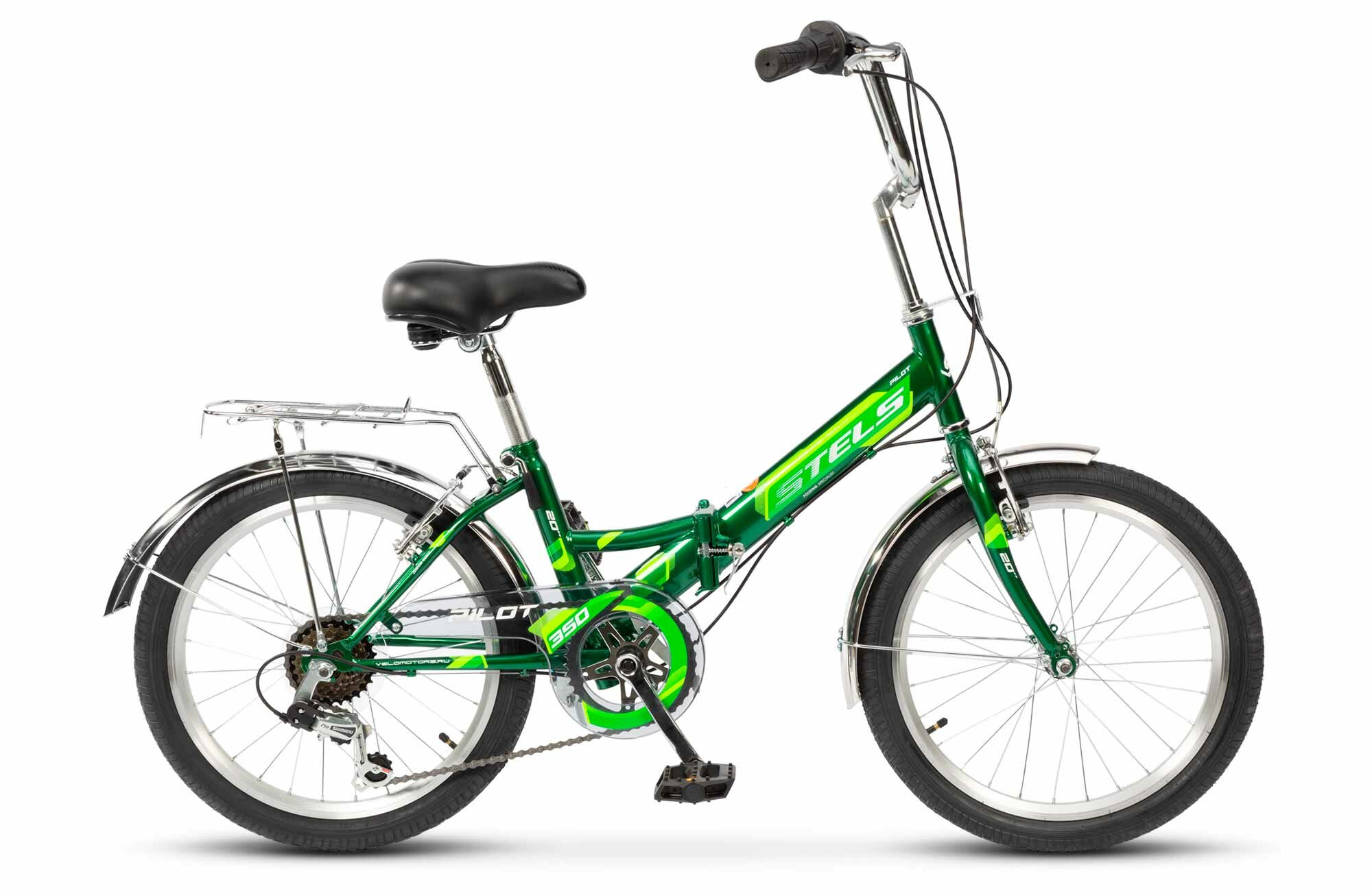Складной велосипед Stels Pilot 350 V 20, год 2025, цвет Зеленый, ростовка 12