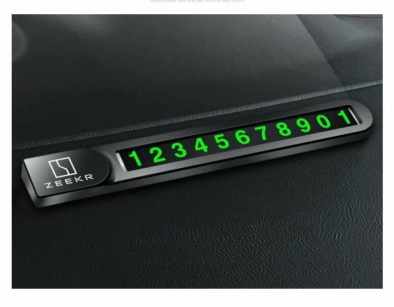 Автовизитка для ZEEKR со светоотражающими цифрами — универсальный набор для связи на дороге