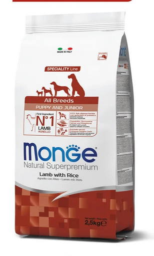 Monge / Монж Dog Speciality корм для собак всех пород ягненок с рисом и картофелем 2,5 кг
