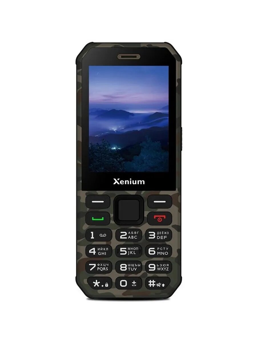 Мобильный телефон X300 зеленый моноблок 2Sim 2.8"