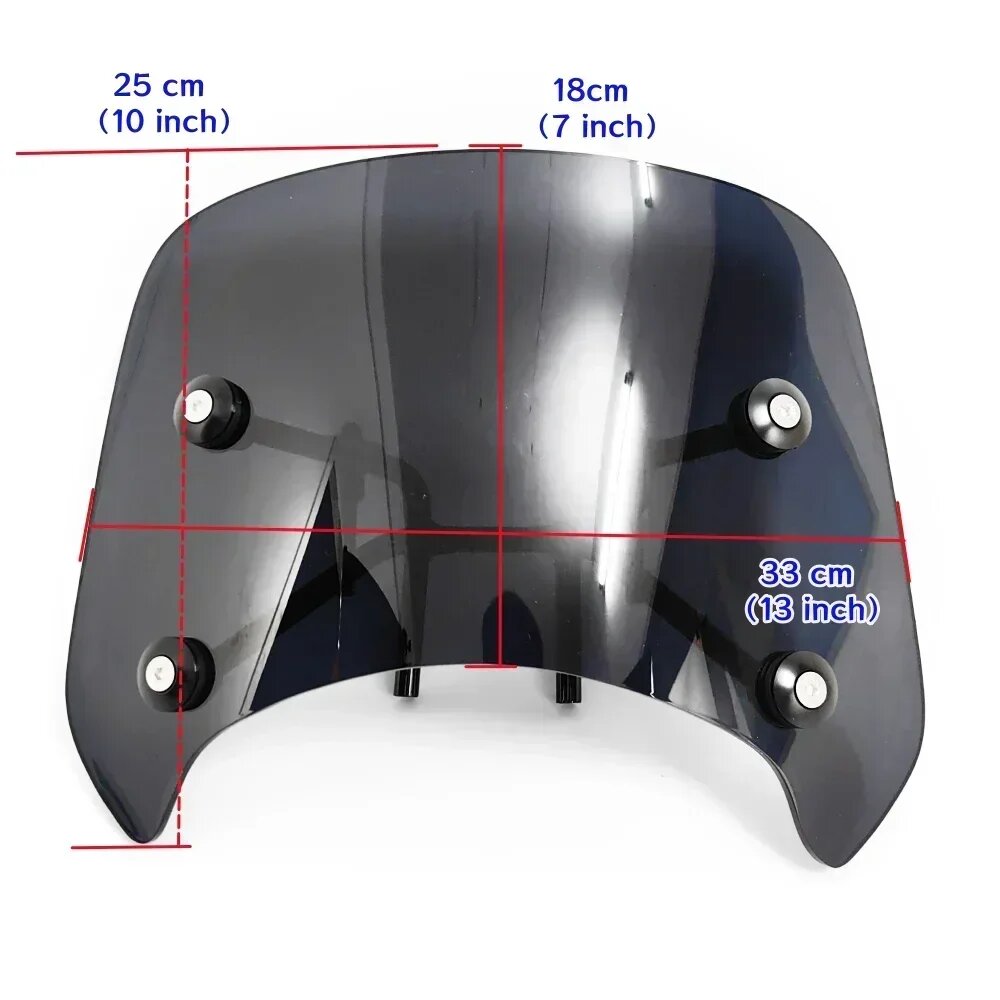 Для Indian Scout Bobber Twenty 2018-2024 мотоцикла 10 '13' лобовые стекла ветровое стекло с монтажной фурнитурой, Черный