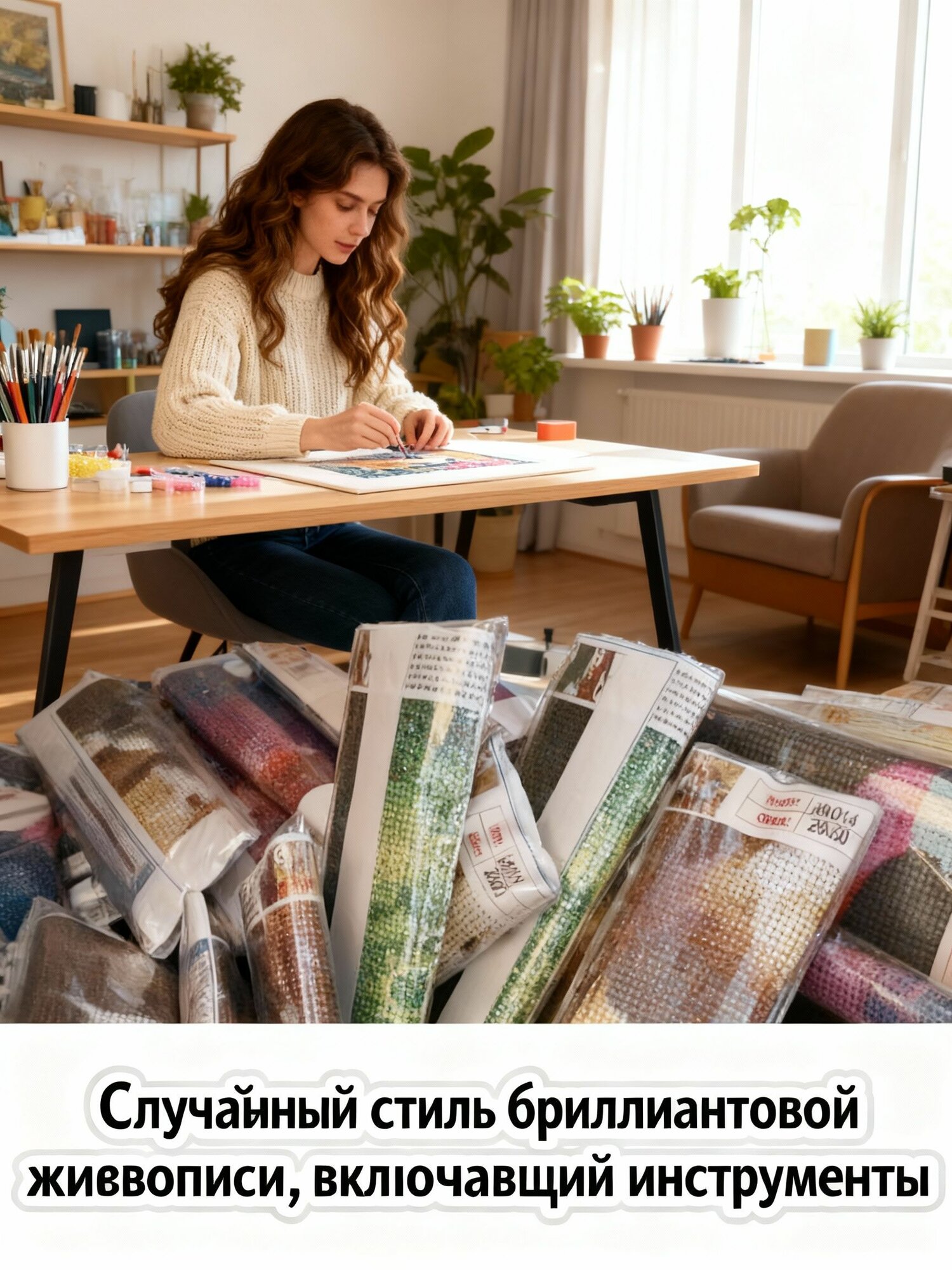 Набор для алмазной вышивки Случайный рисунок 30*40 см, полный комплект страз и инструментов, распродажа остатков, низкая цена