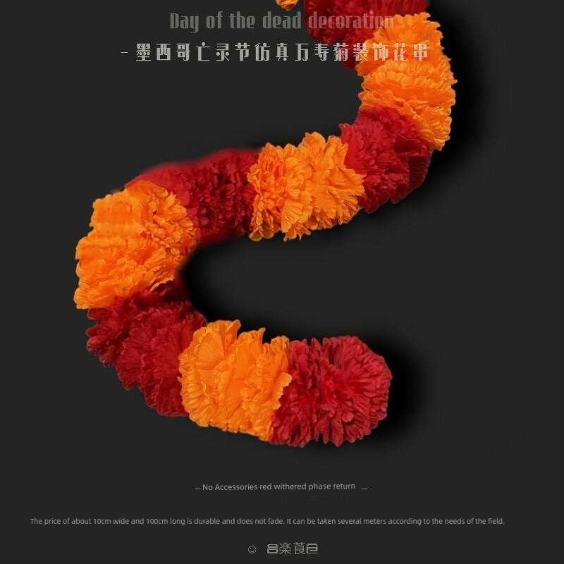 【Хэллоуин】Мексиканский День мертвых, буддийские и индийские ритуальные подносы, имитация гирлянды из цветов маргариток