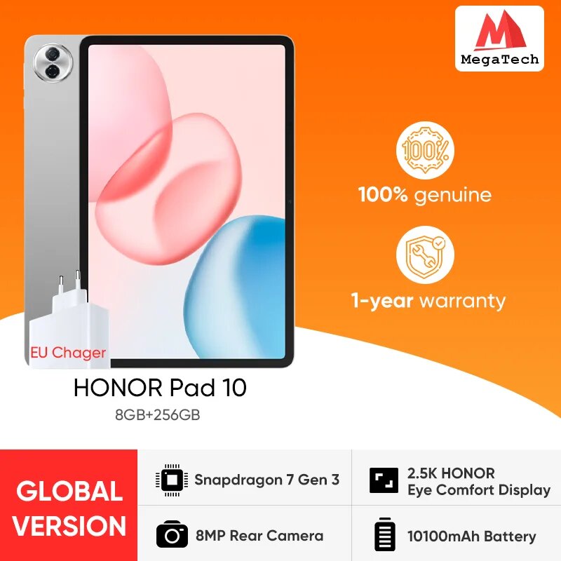 Планшет Honor Pad 10, 12.1", 8/256ГБ, Wi-Fi, Android