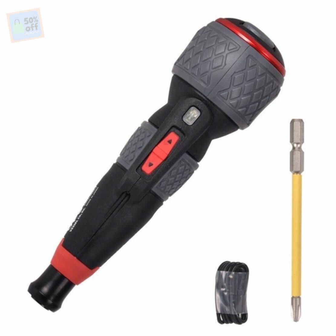 Электрическая отвертка VESSEL с шариковой рукояткой плюс 3-ступенчатое переключение 220USB-P1 с битой