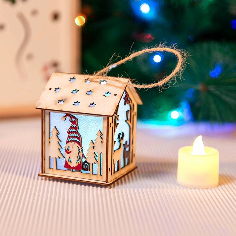 Рождественские материалы для рукоделия, украшения, светящиеся подвесные игрушки, рождественские подарки для