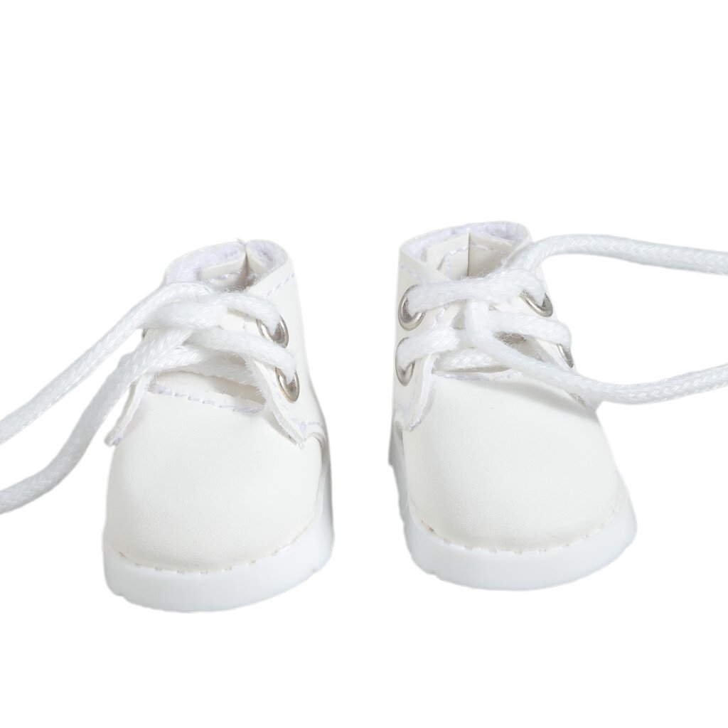 Кукольная обувь, совместимая с куклами длиной 17 см, модные ботинки на шнуровке для переодевания-белый