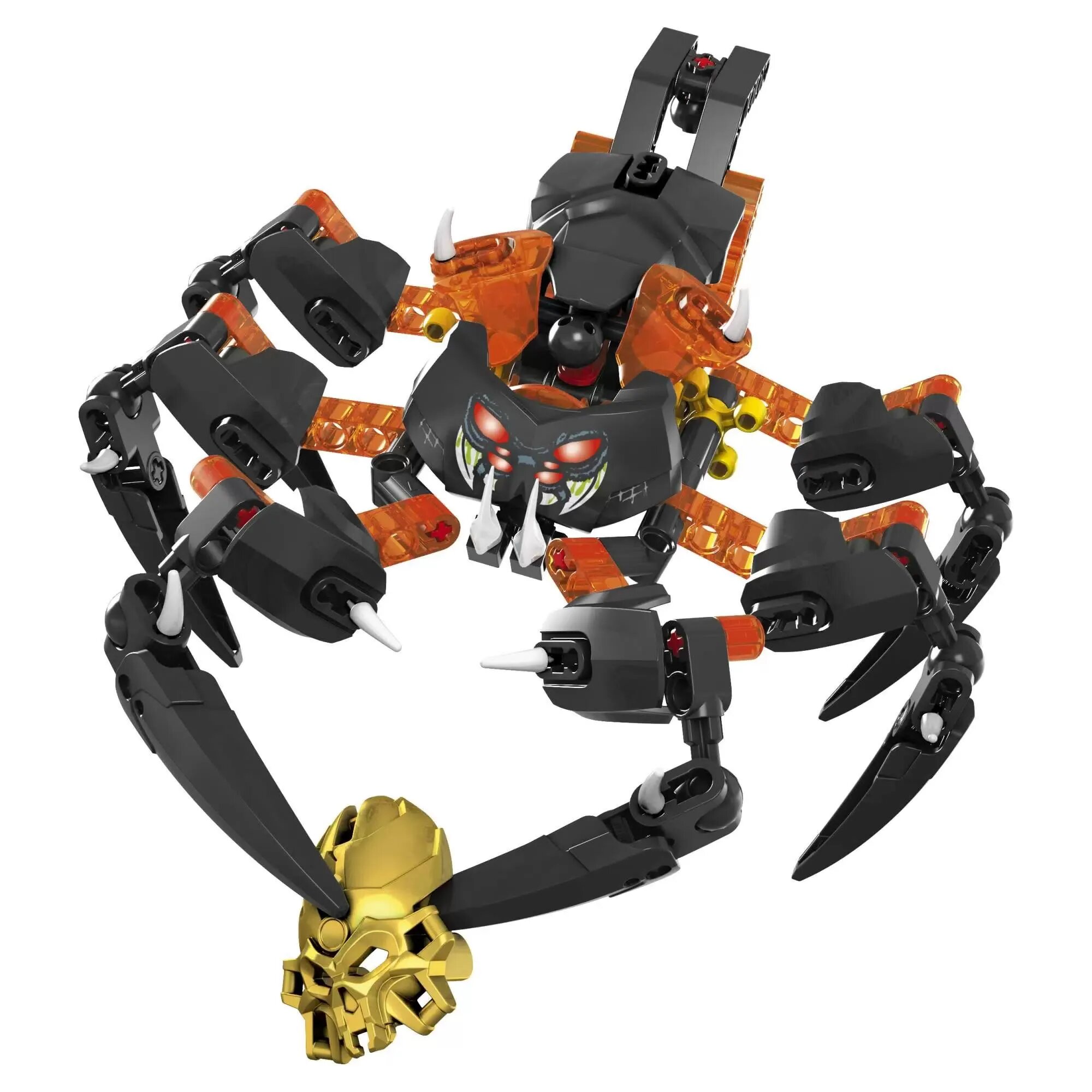 Конструктор Bionicle (Бионикл) - Lord of skull spiders (Повелитель черепов-воинов), 146+ детали, фигурка-игрушка для детей.