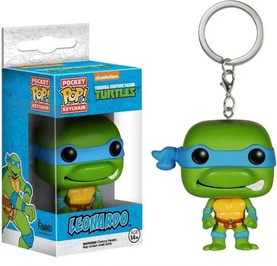 Funko Pop Pocket Keychain Raphael Leonardo Donatello Michelangelo