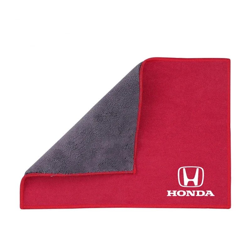 Полотенце из микрофибры, аксессуары для ухода за автомобилем для Honda Civic Fit Red towel-Honda