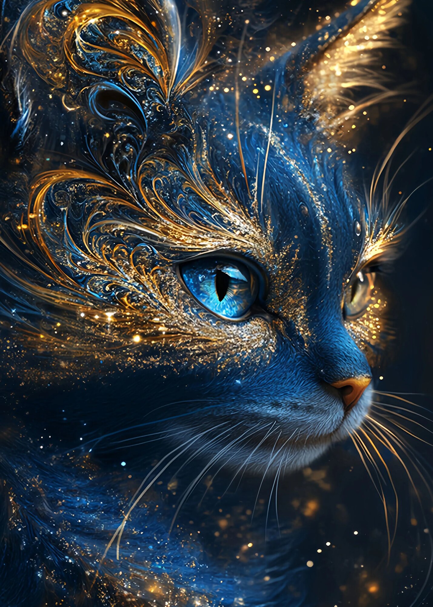 Алмазная картина "Кошка" Full Square 40x50 см