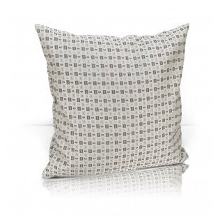 Декоративная подушка 40х40 см, Morze, серый/черный, тканевая со съемной наволочкой Kauffort