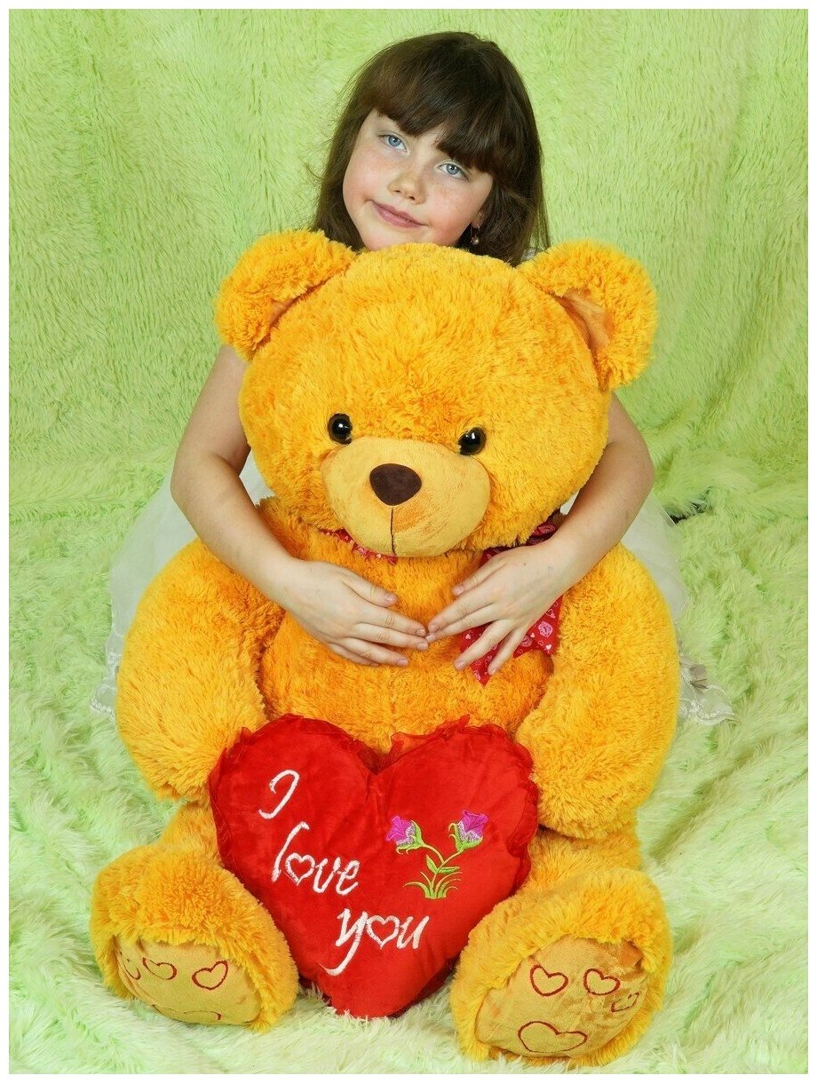 Мягка игрушка Мишка с сердцем 90 см.
