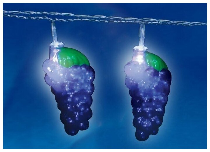 Гирлянда светодиодная на батарейках 2AA «Виноград» 4 м (ULD-S0400-010/STB/2AA WHITE IP20 GRAPES)