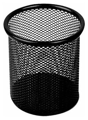 Deli Подставка для пишущих принадлежностей круглая сетчатая из черного металла E9172-RW42