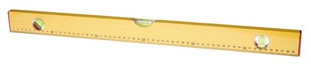 Уровень алюминиевый желтый Hobbi "Yellow" 3 ампулы, длина 40 см.