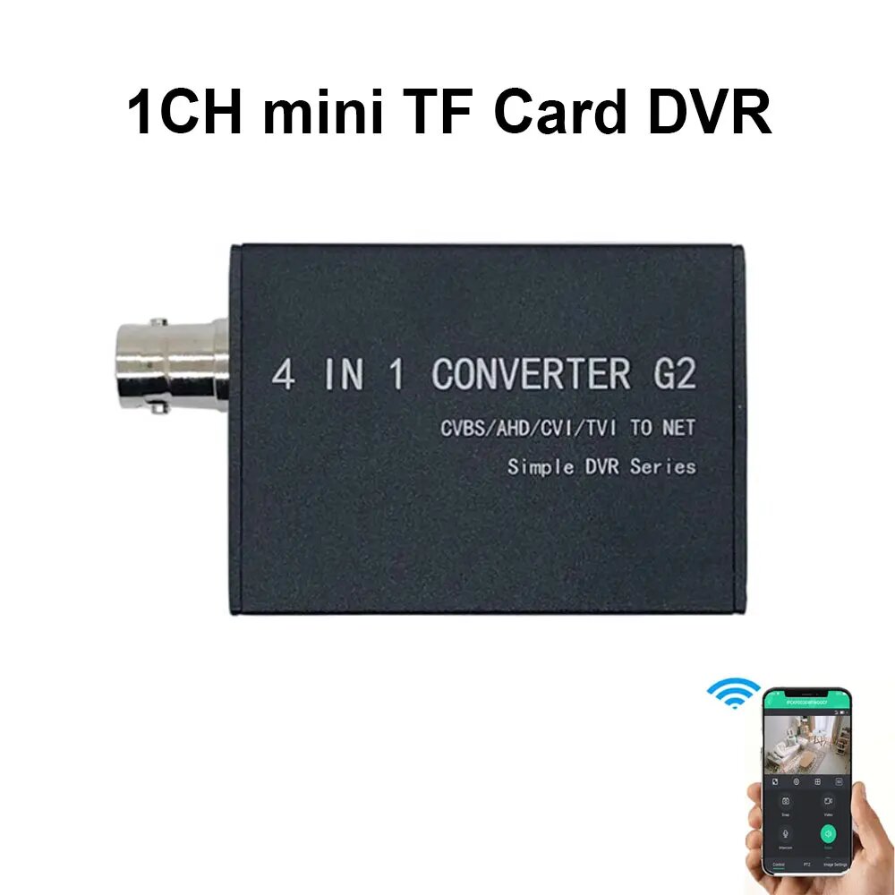 AJXML 1-канальный мини DVR видеорегистратор 1080P 2MP Not TF Card