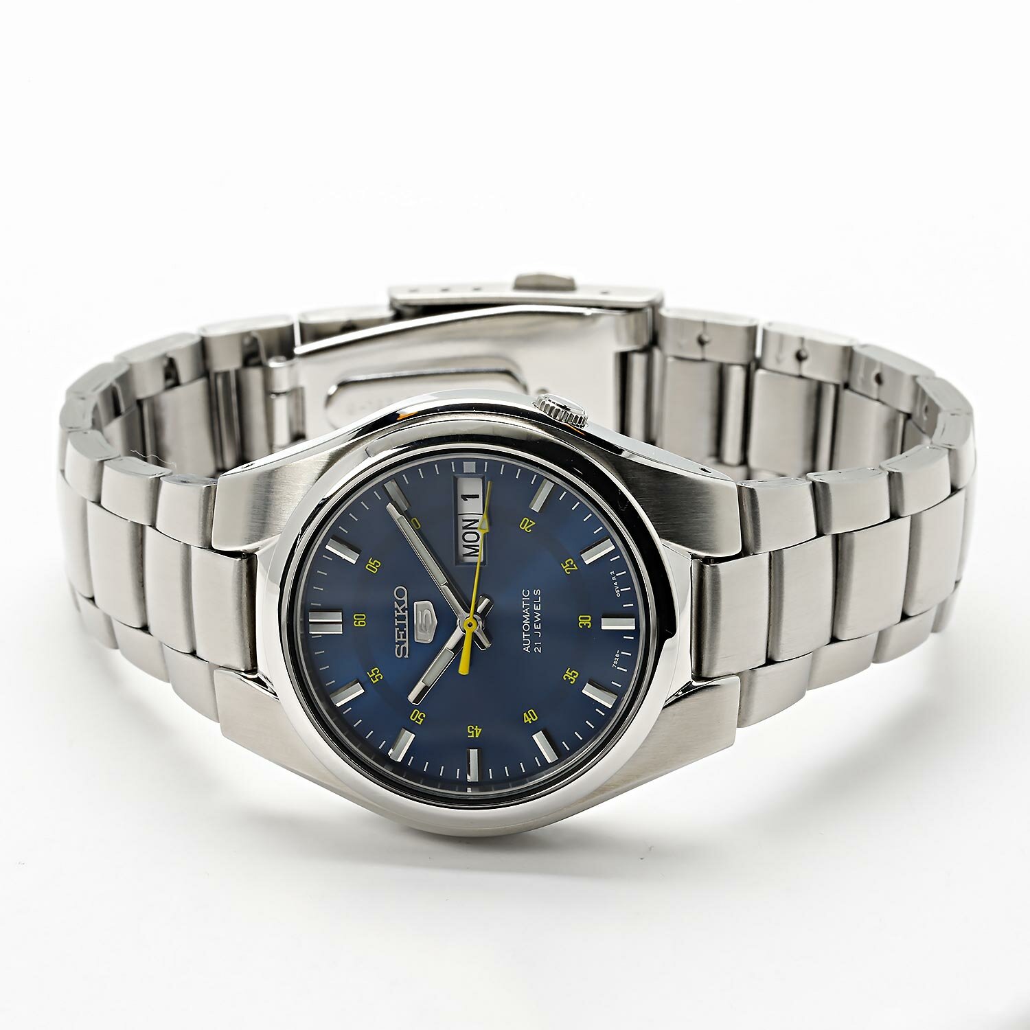 Наручные часы SEIKO SEIKO 5, серебристый/синий — фото 1