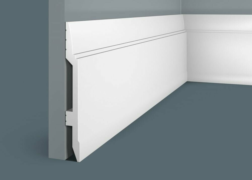 Плинтус Cosca PX007 Экополимер В150хШ17хД2000 мм / Коска.