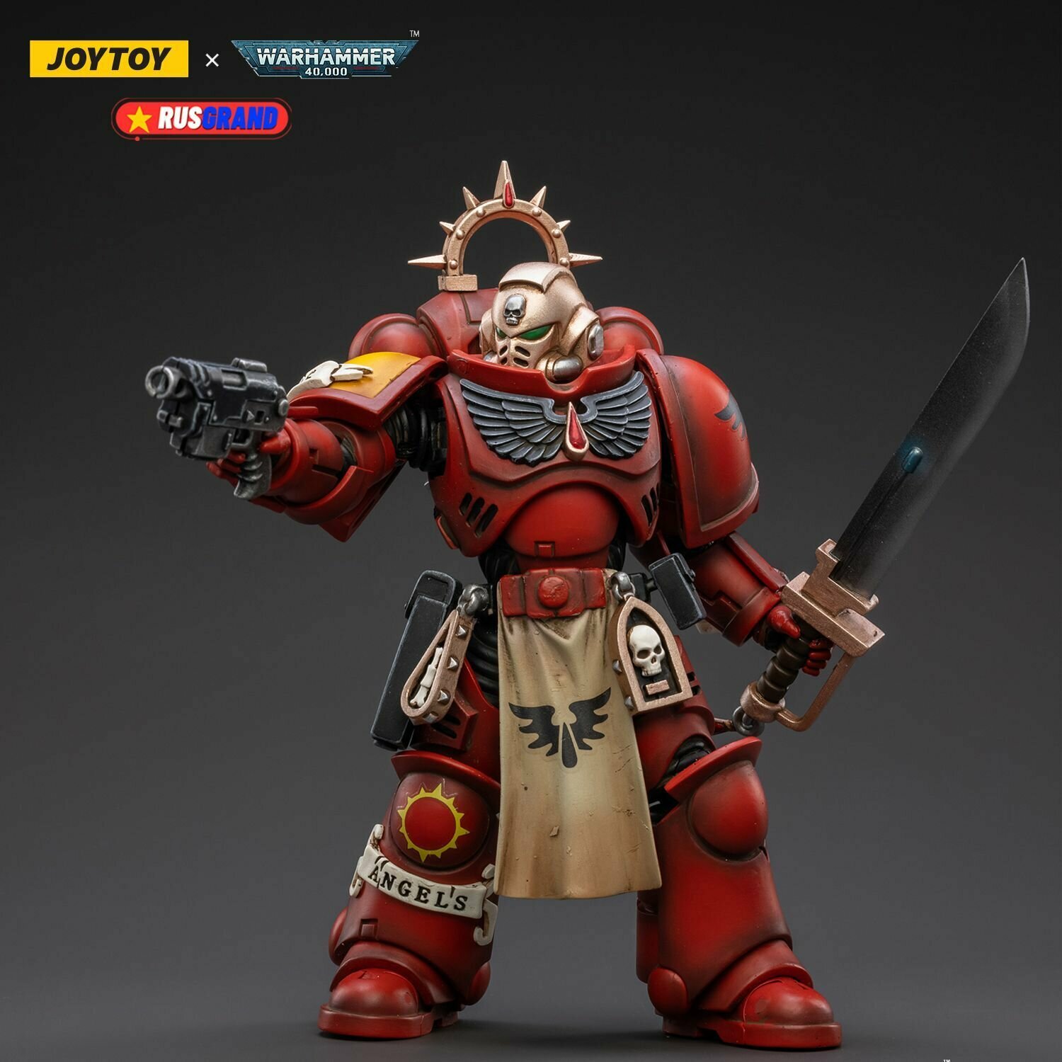 Подвижная фигурка JOYTOY Warhammer 40000 Blood Angels Primaris Lieutenant Tolmeron