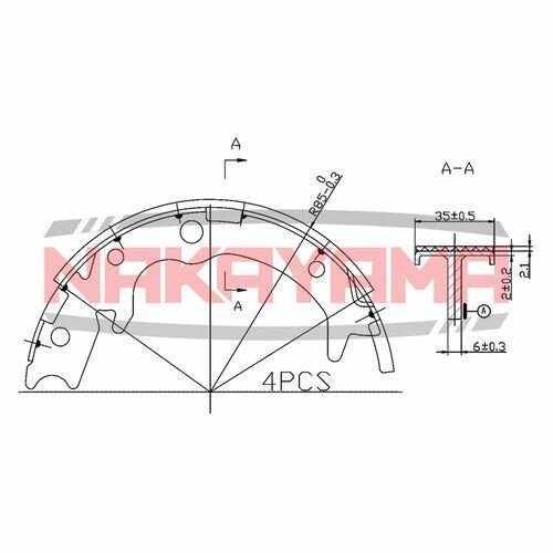 Колодки тормозные барабанные Nakayama HS7237NY