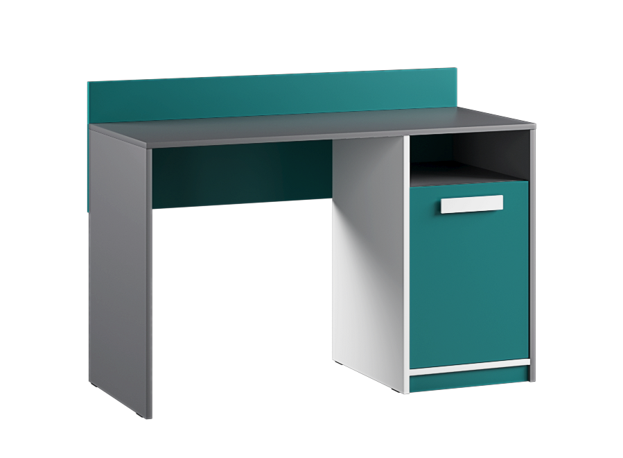 Стол письменный КС-1 «Кэнди» (Графит/Белый/Океан) Тэкс