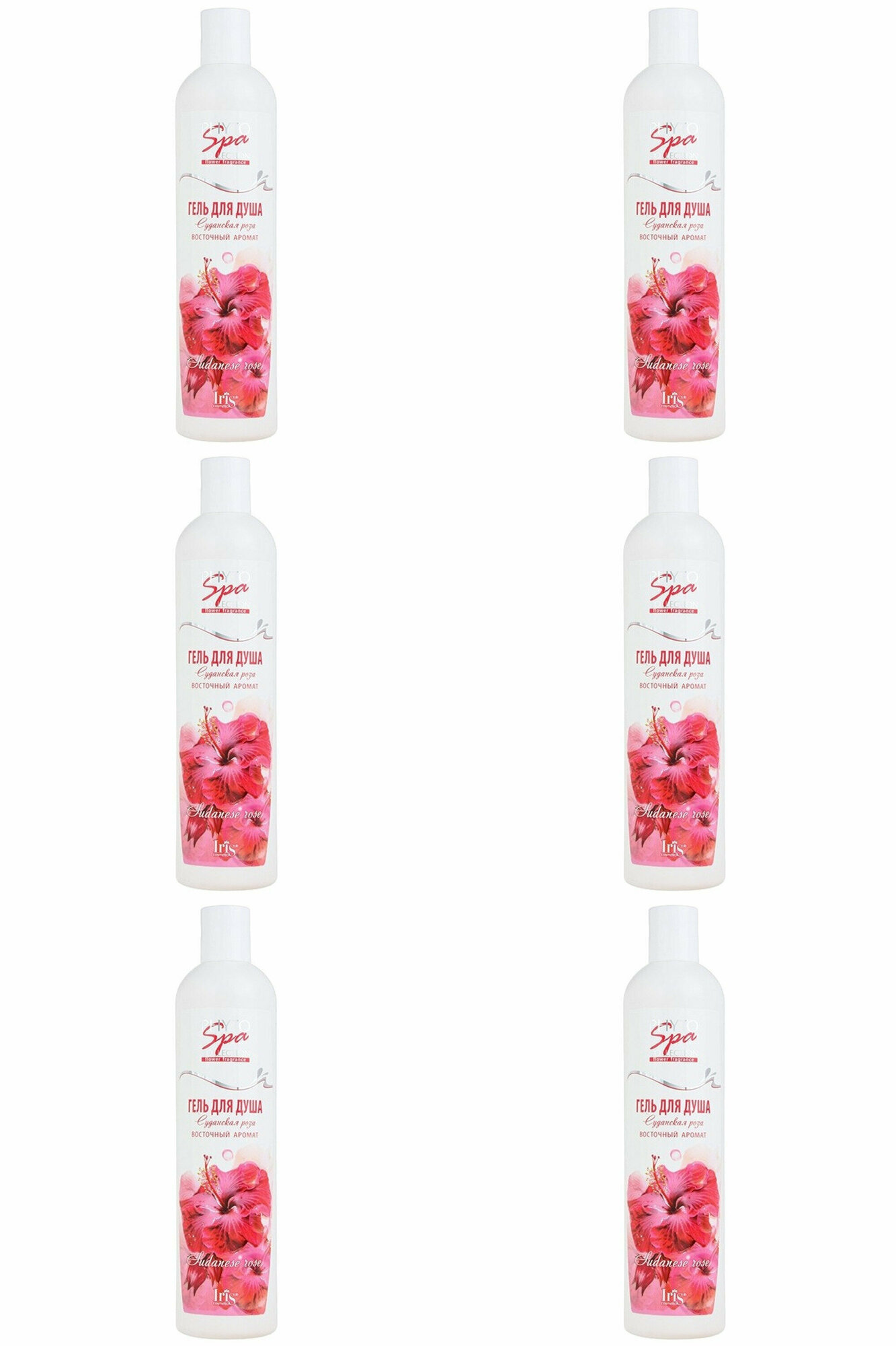 Iris гель для душа Phyto Spa Collection суданская роза, 400 мл, 6 шт