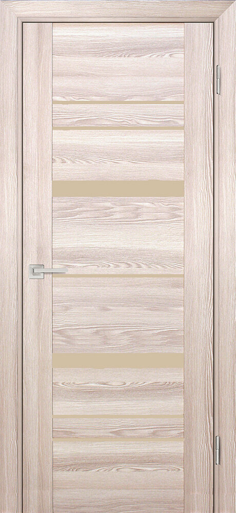 Дверь Profilo Porte PSK-2 nanotex ривьера крен-экрю стекло кремовый лакобель 200*80