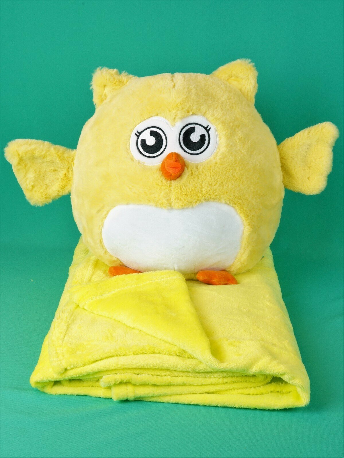 Мягкая игрушка 3 в 1 Совенок + плед 160на105см. Игрушка-подушка