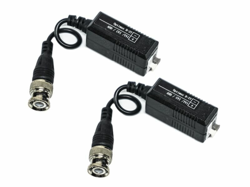 Приемник-передатчик для камер Optimus B-2T AHD/TVI/CVi, пассивный, для уличных камер, дальность до 400 м