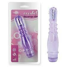 Гелевый интимный вибромассажер «Crystal Dewdrops vibe», цвет фиолетовый
