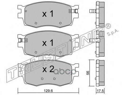 К-т дисков. тормоз. колодок Hyundai Accent 2005-, Kia Rio 2005- F Trusting арт. 7400