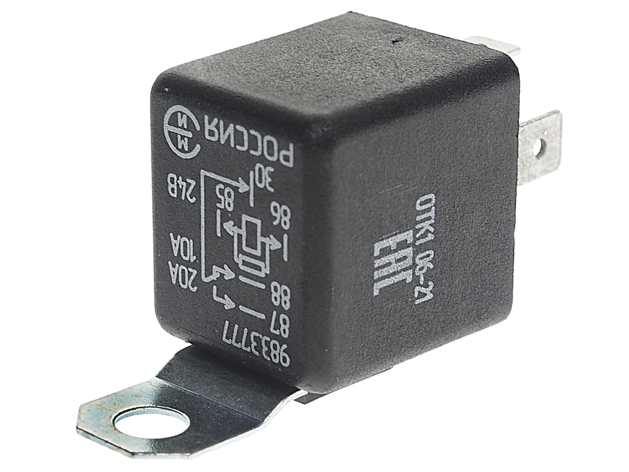 Реле электромагнитное 24V 5-ти контактное с кронштейном ЭМИ