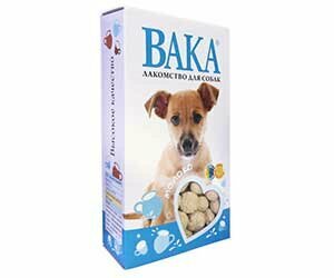Лакомство с витаминами для собак Вака молоко 100г