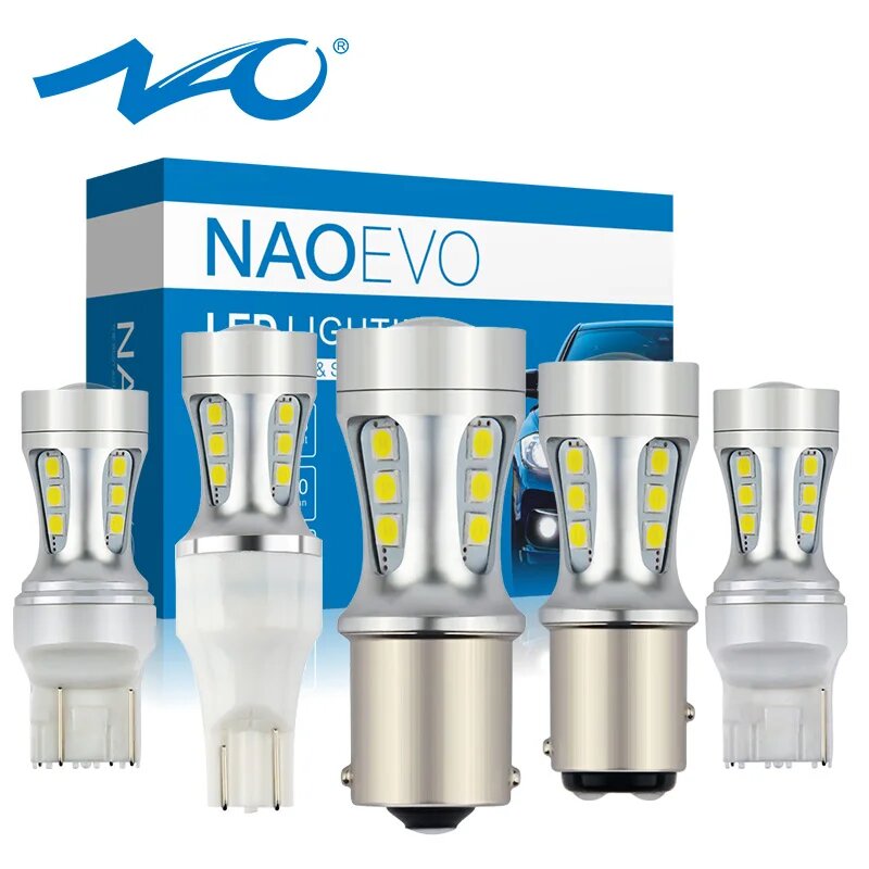 NAO P21W W16W P21 5W T20 W21/5W LED PY21W 7440 7443 W21W T15 1156 BA15S S25 Лампа BAU15S 1157 Автомобильный DHO Light bay15d Белый Авто DRL P21W BA15S, Amber