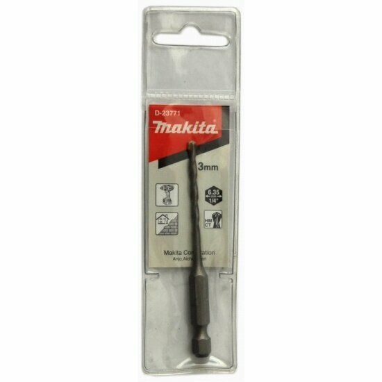 Сверло по бетону Makita 3х80мм,1шт