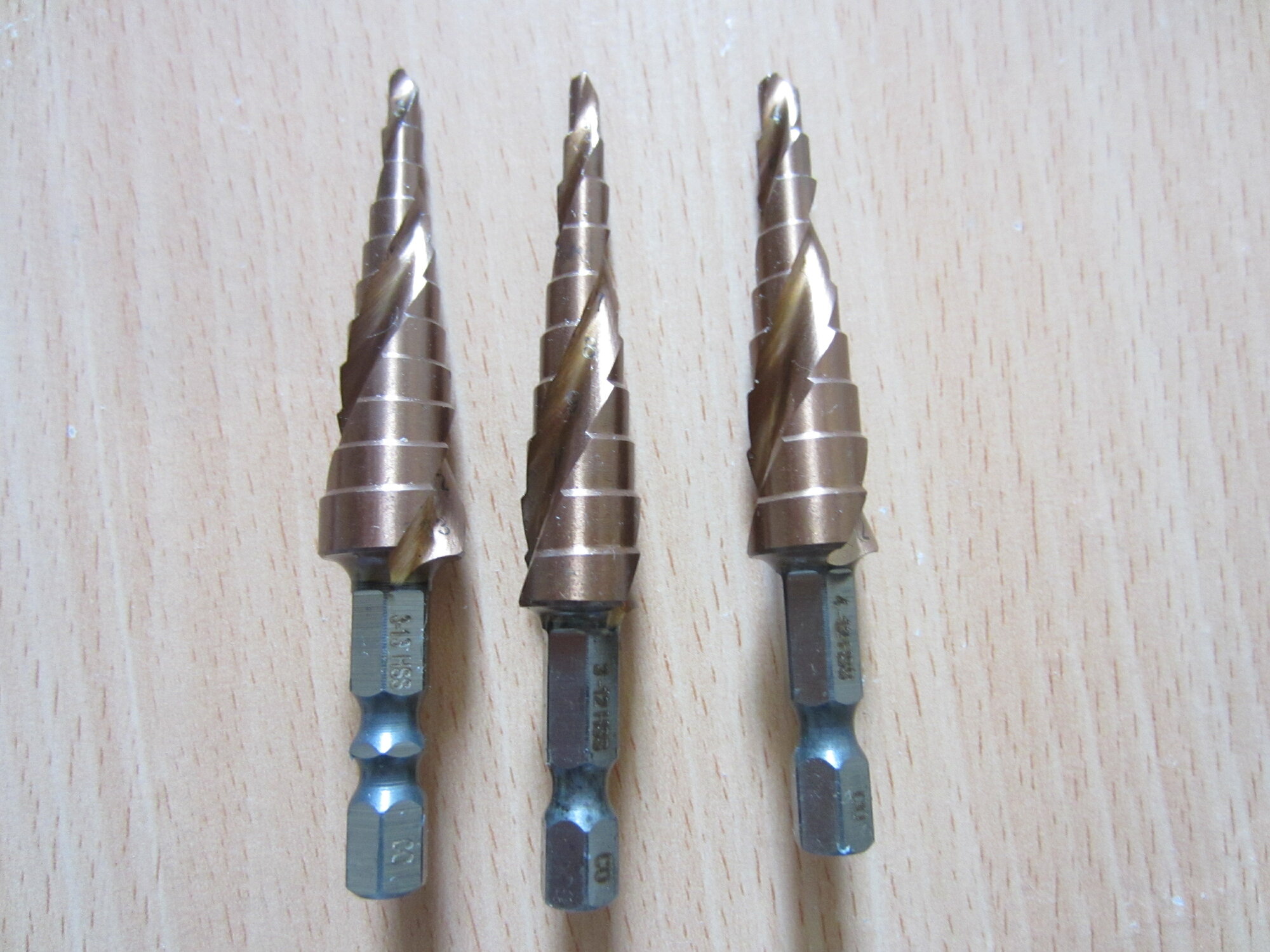 Сверло ступенчатое 3 шт кобальтовое 3-12мм, 3-13мм, 4-12мм